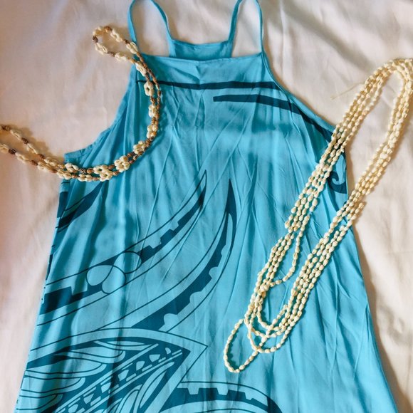 Dresses | Blue Aloha Attire Dress | Poshmark
